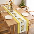 Bee Trucks Cotton Linen Table Runner Sweet Honey Bee Daisy Flower ...