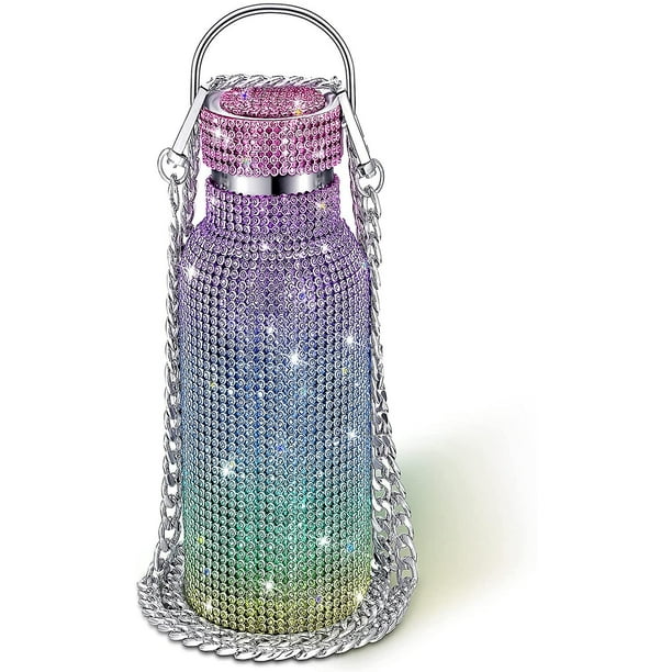 Diamond Water Bottle Bling Rhinestone Stainless Steel Thermal Bottle ...