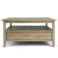 Pemberly Row Transitional Wood 36" Square Coffee Table in Gray ...