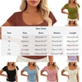 ClodeEU Women's Square Neck Henley Button Short Sleeve T-Shirt,Slim Fit ...