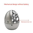 SDFGTstore Stainless Steel Egg Shape Mechanical Kitchen Timer 60-Minute ...