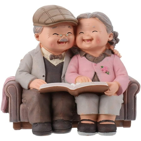 Miniature Fairy Garden Figures Grandma Grandpa Statue Small Fairies ...