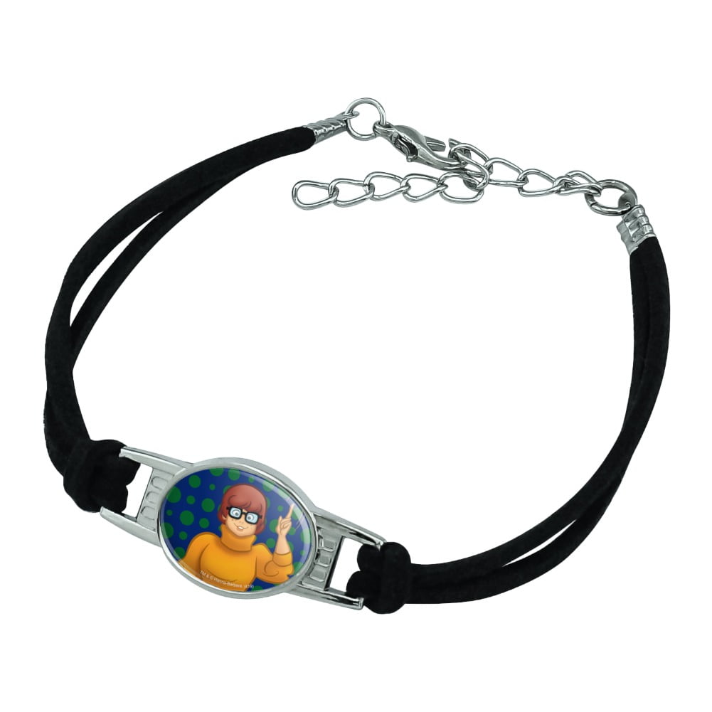 Scooby Doo Velma Character Novelty Suede Leather Metal Bracelet ...
