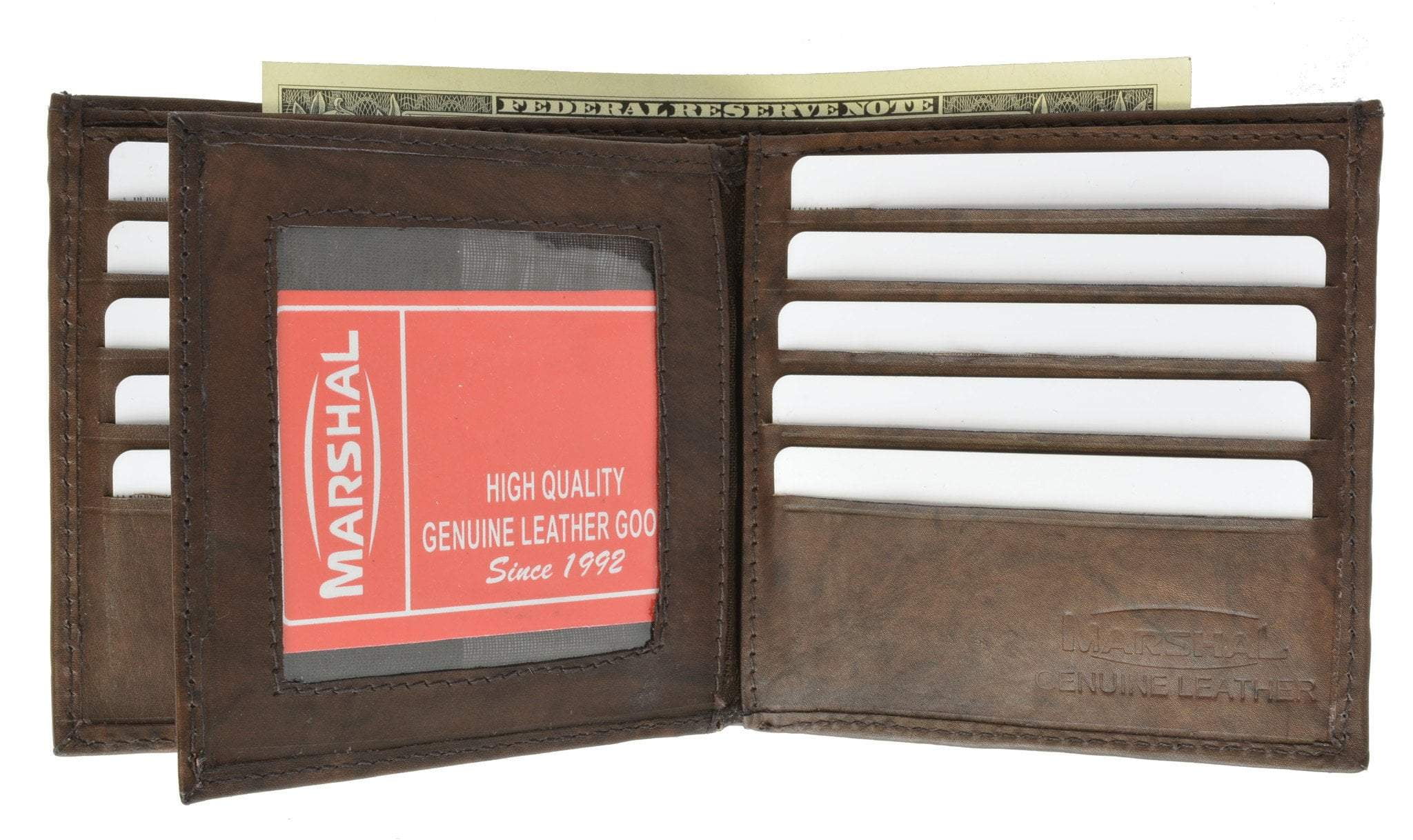 Mens Wallet with 15 Credit Card Slots Genuine Leather 501 - Walmart.com