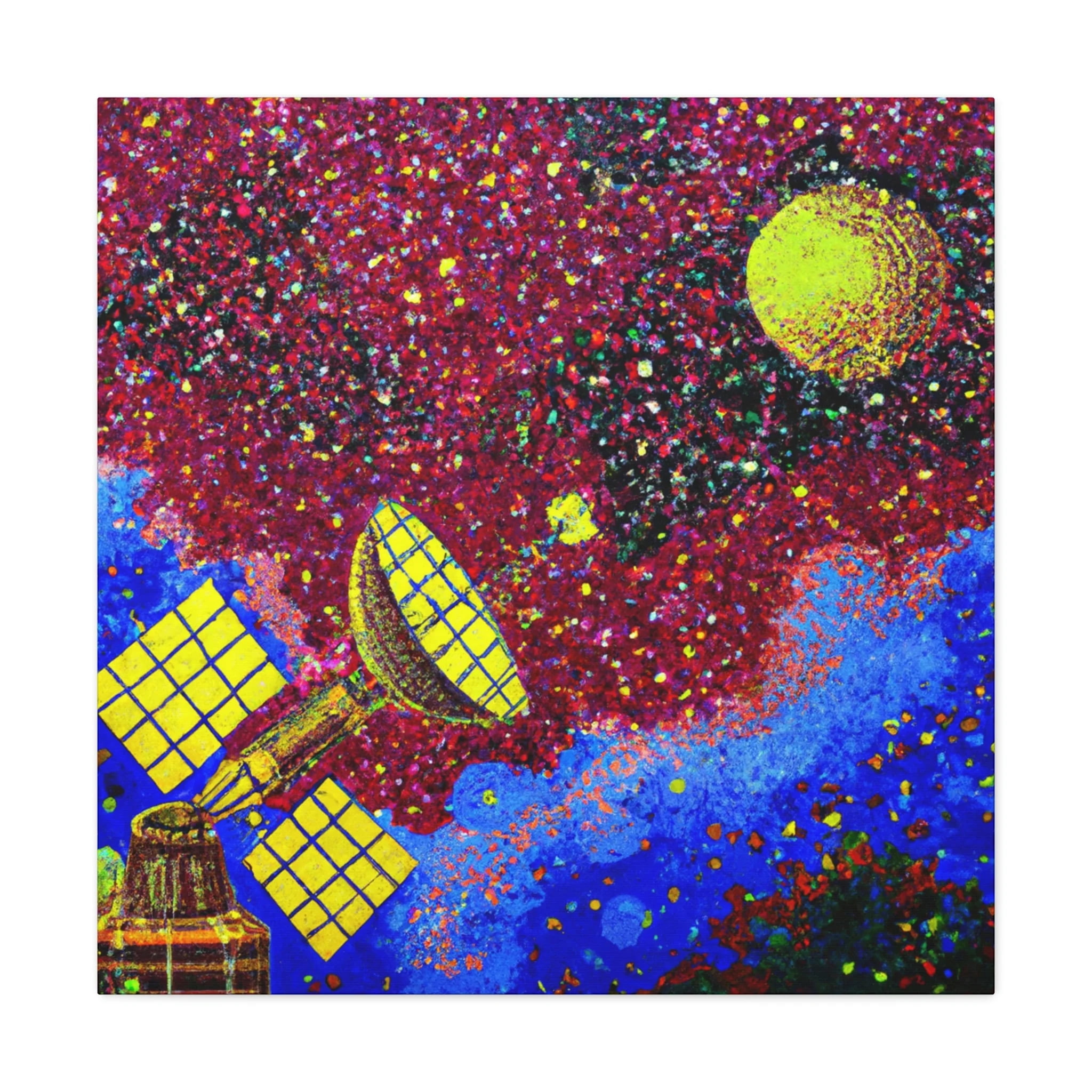 Satellites in Pointillism - Canvas - Walmart.com