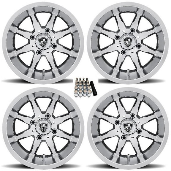 Fairway Alloys Aggr 12" Golf Wheels Black 23" Sierra Tires E-Z-GO ...