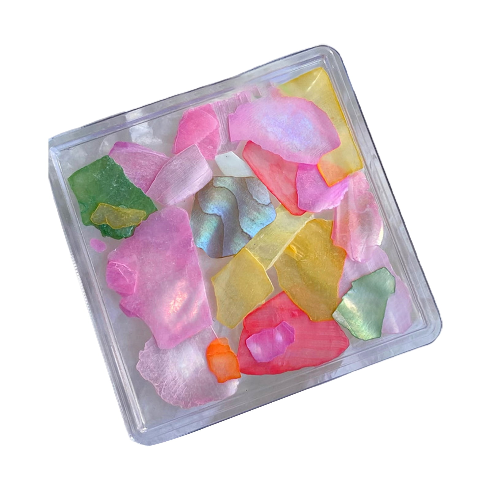 Hesroicy 1 Box Nail Art Decor Irregular Shape Broken-off Ultra-thin ...