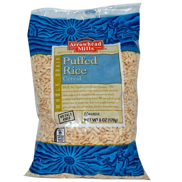 Arrowhead Mills Puffed Rice Cereal 6 oz Packages - Pack of 12 - Walmart ...