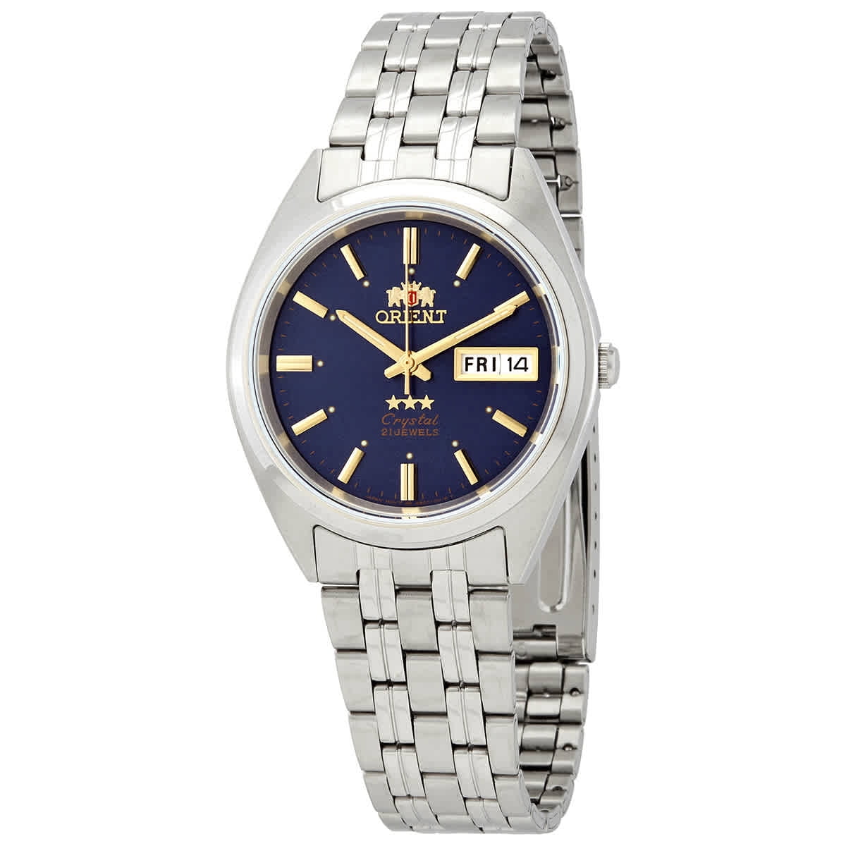 Orient Tri Star Automatic Watch, Silver-Tone Stainless Steel, Gold-Tone ...