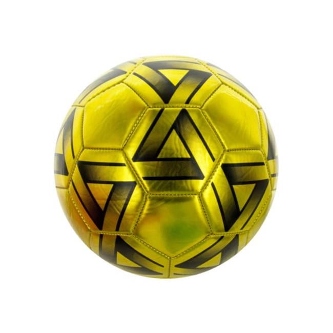 Kole Imports OT496-4 8.5 in. Metallic Gold & Black Soccer Ball, Size 5 ...