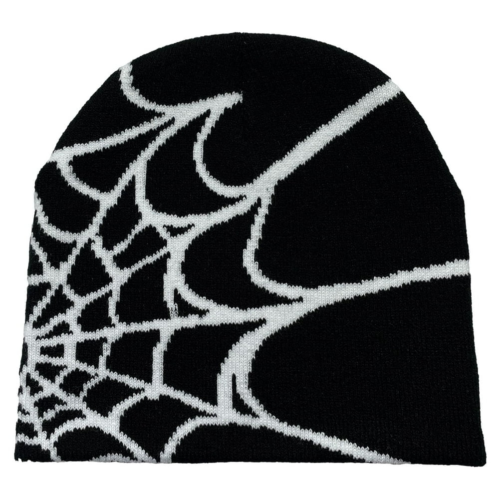 Click here for Mesase Winter Hat Spider Web Print Knitted Unisex... prices