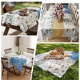 Blossom Floral Cotton Eucalyptus Table Cloth 60x84in, Waterproof ...