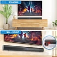 Pyle Wave Base Sound bar with Bluetooth for TV Tabletop Digital Audio ...