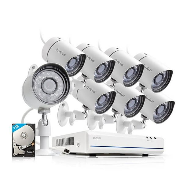 Funlux 8 Channel 720p NVR Motion Detection Simplified PoE Outdoor ...
