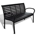 vidaXL Outdoor Patio Bench Garden Park Bench for Backyard Deck Steel ...