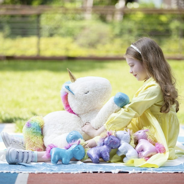 MorisMos Unicorn Stuffed Animal Mommy Unicorn with 4 Babies Plush Toy ...