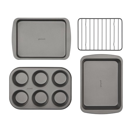 goodcook 4-Piece Nonstick Steel Toaster Oven Set with Sheet Pan, Rack ...