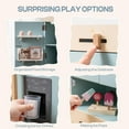Robud Pretend Maker Play Kitchen for Toddlers, Wooden Fridge with Fake ...