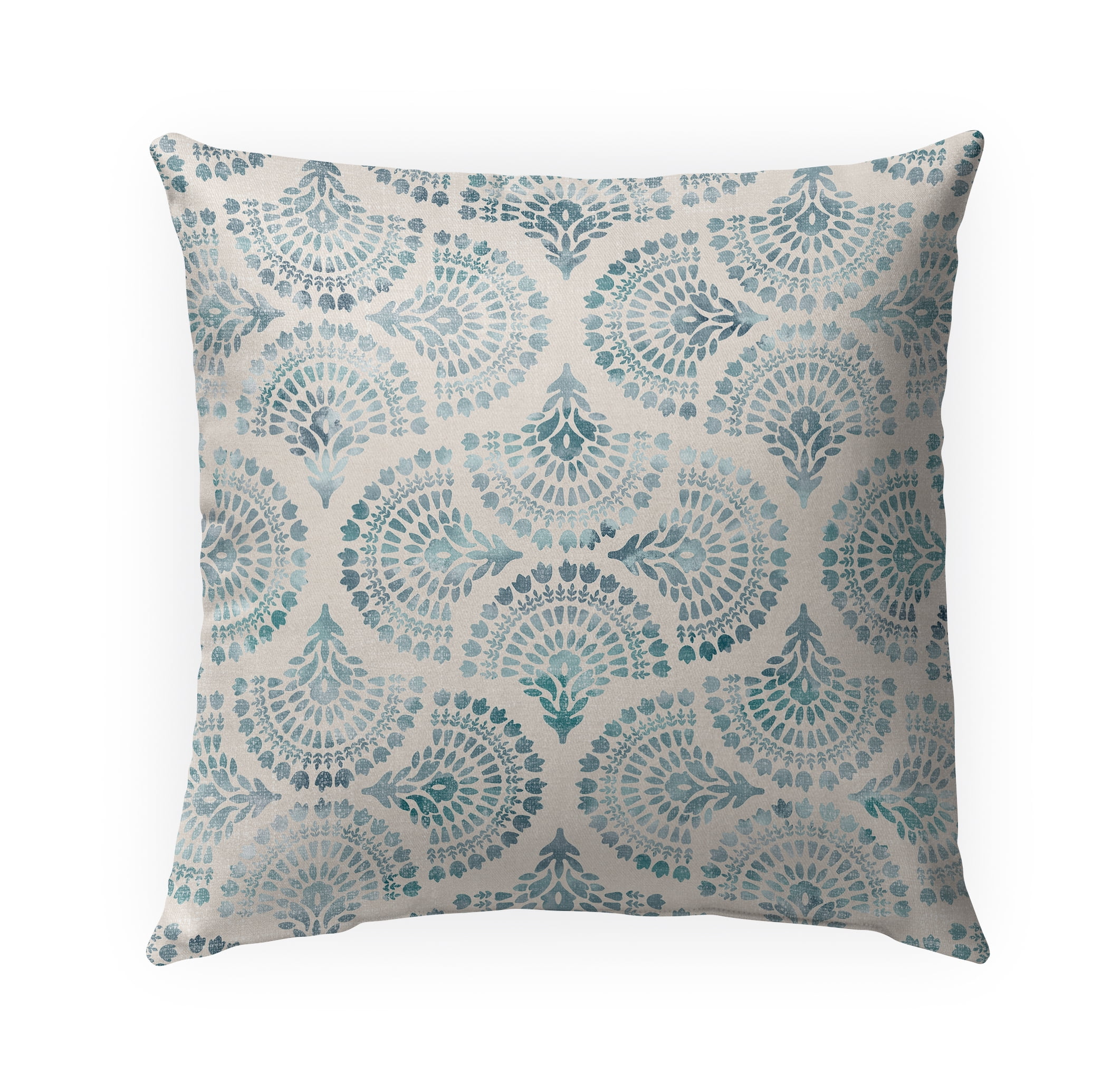 WATERCOLOR FAN BLUE Indoor|Outdoor Pillow by Kavka Designs - Walmart.com
