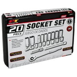 Wilmar Performance Tool W38911 3/8-Inch Drive Sae Socket Set, 20-Piece ...