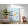 Affixzi Sea Turtle Poster, Coastal Animal Wall Art, Minimal ...