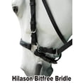 Large Western Leather Bitless Bitfree Bridle With Reins Black Hilason ...