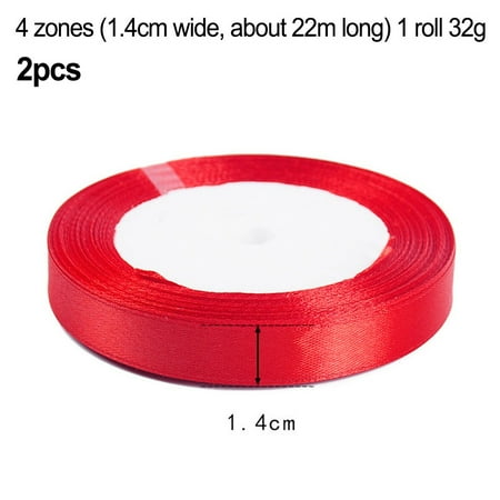 Bright Red Ribbon Roll 6/10/16/20mm Wide Double 22M Gift Wedding ...