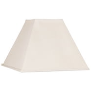 Springcrest Ivory Linen Rectangular Lamp Shade, 14" Wide, 6" Deep Top ...