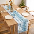 The Beach Is My Happy Place Table Runner, Summer Ocean Blue Slippers ...