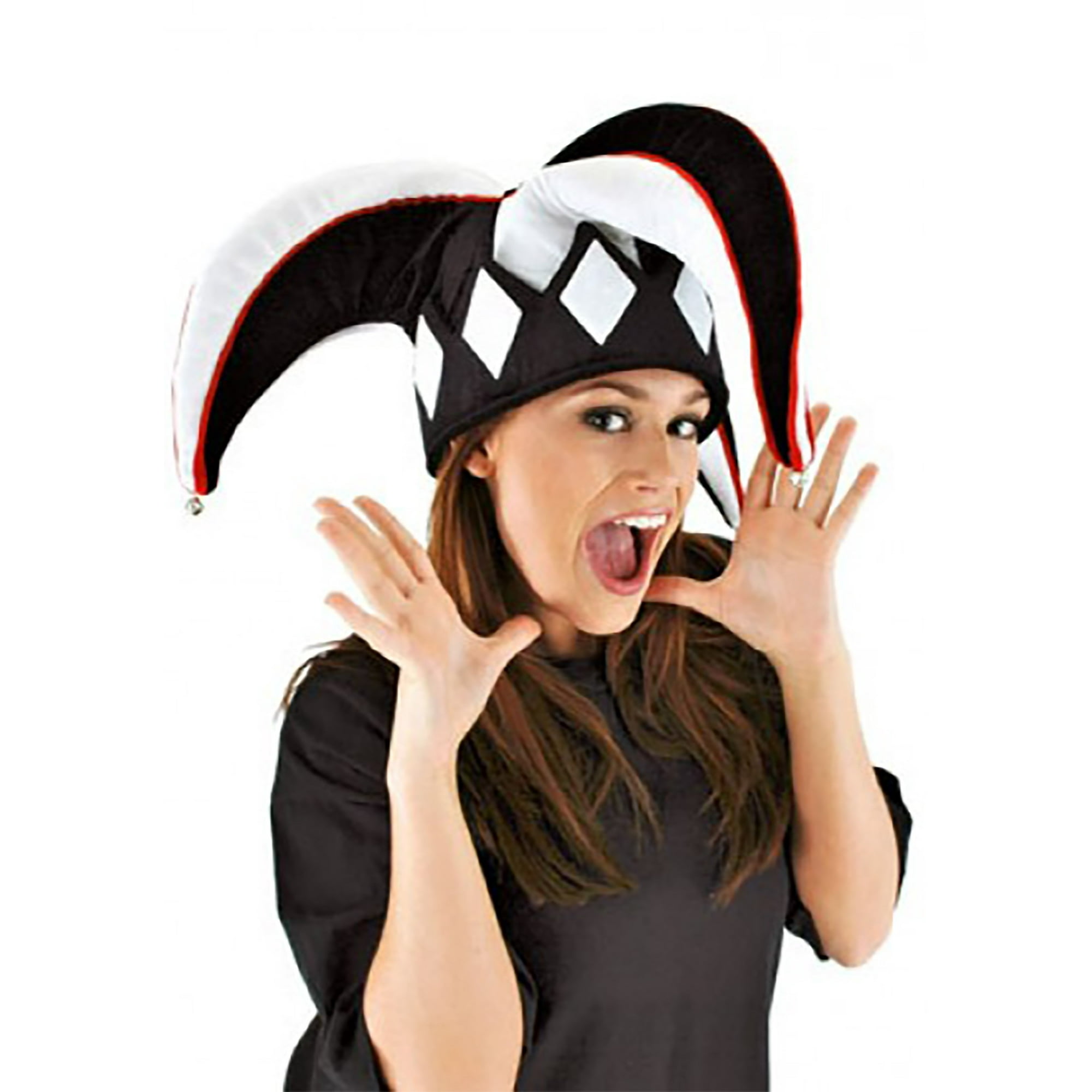 Click here for Fun Costumes Black & White Court Jester Plush Hat... prices