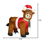 Airblown Inflatables Scotland Cow Christmas Décor Inflatable, 6.5 ft ...