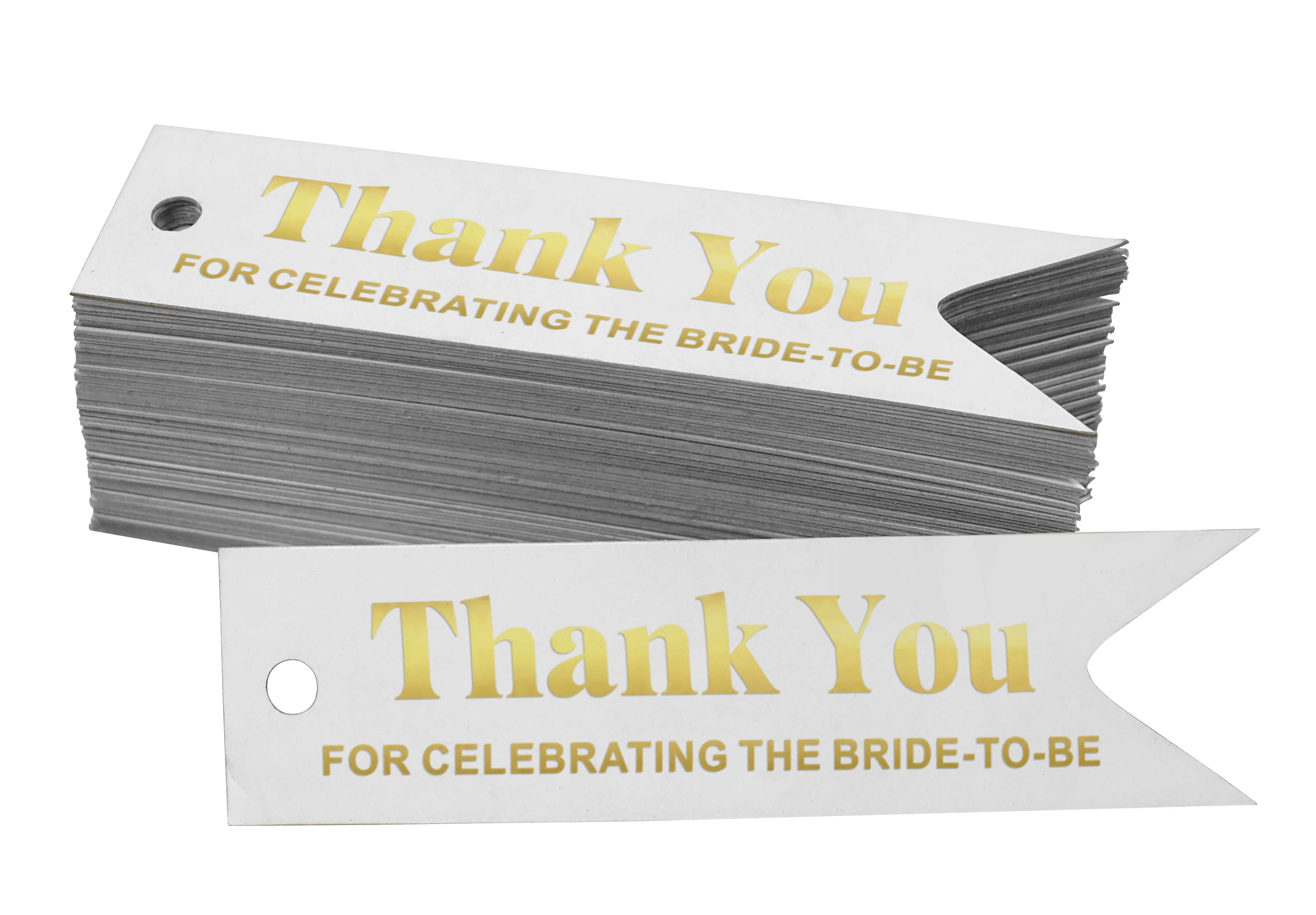 Inkdotpot Gold Foil Paper Hang Tags Thank You For Celebrating The Bride ...