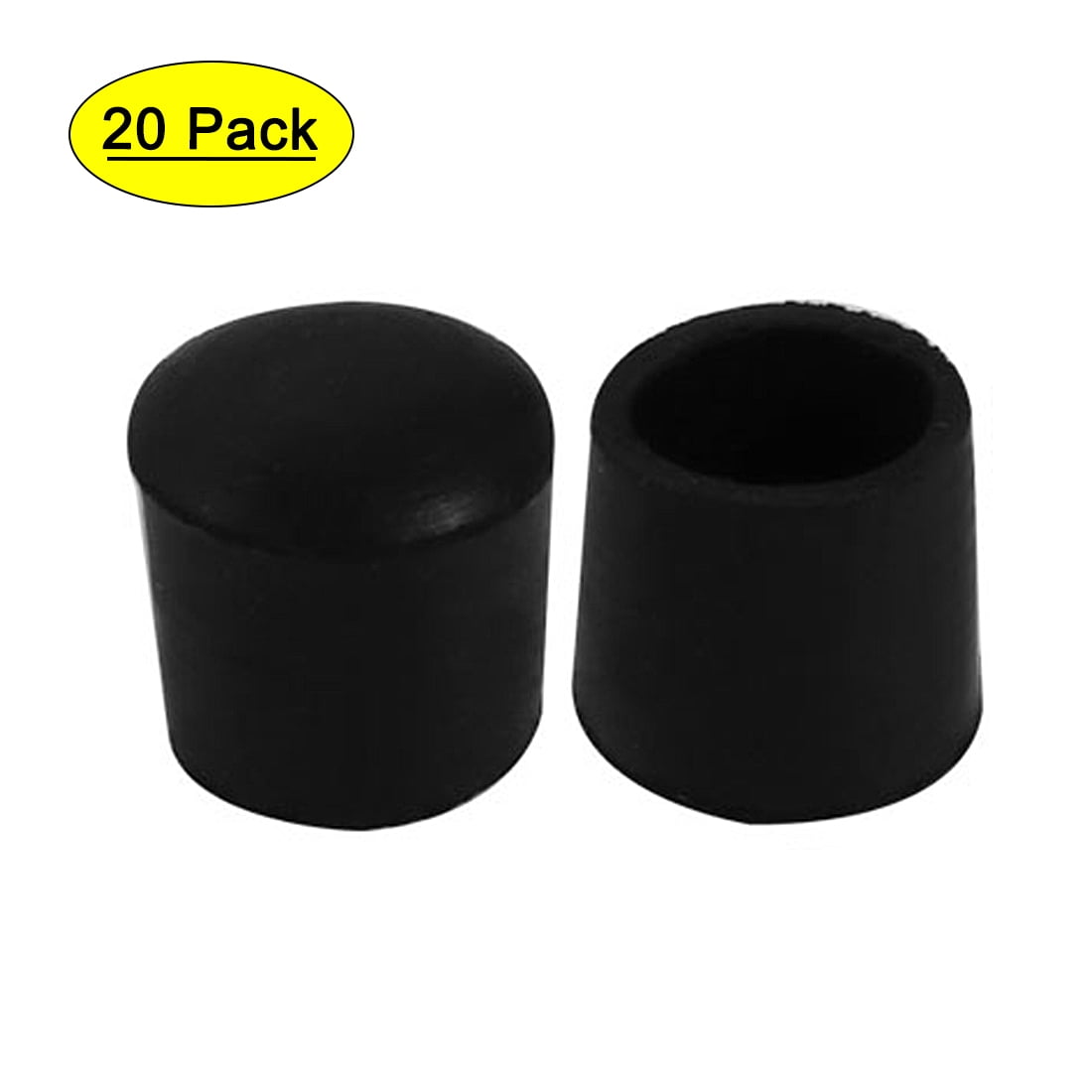 20pcs Furniture Desk Chair Round Rubber Leg Tip Cap 13mm Inner Diameter ...