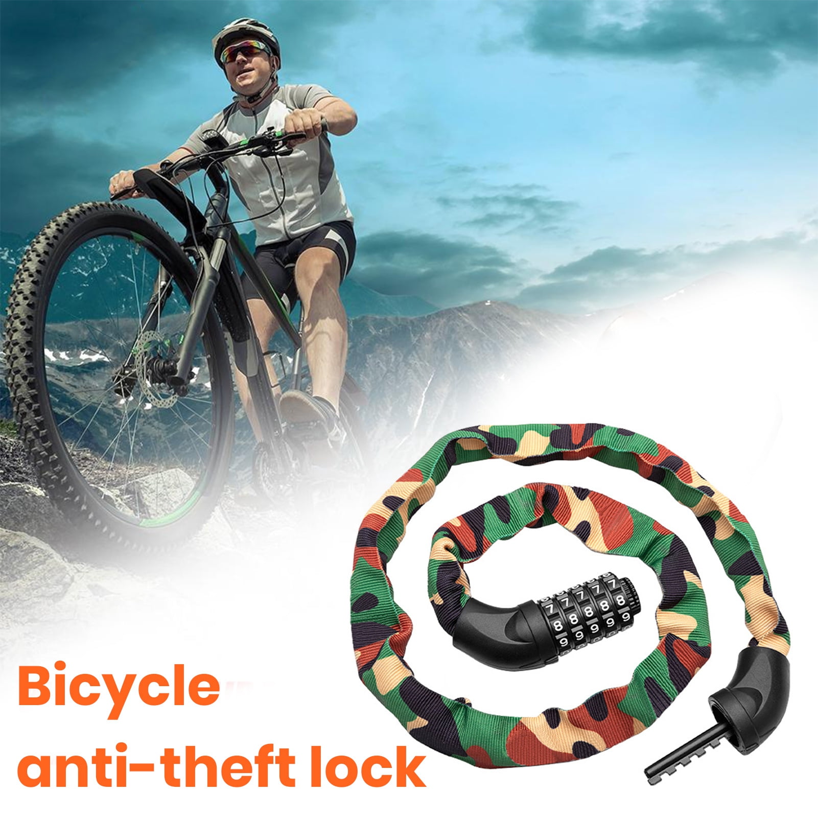 Washranp Bike Chain Locks,Waterproof Anti-theft Alloy Steel Heavy Duty ...