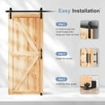 6.7 FT Sliding Barn Door Hardware Kit and Handle Door Hardware Kit ...