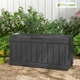Patiowell Waterproof 82 Gallon Deck Box, Outside Garden & Pool Storage ...