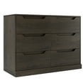 Homfa 6 Drawer 42.5'' W Double Dresser, Handless Wood Storage Cabinet ...
