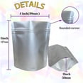 100 Pack Premium Smell Proof Mylar Bags, Resealable Food Storage Bags ...