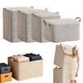 1PC Extra Large Foldable Storage Box With Lid, Space-Saving Fabric ...
