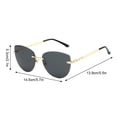 Agiufgs Rimless Cat Eye Sunglasses, Gradient Lens for Glare Reduction ...