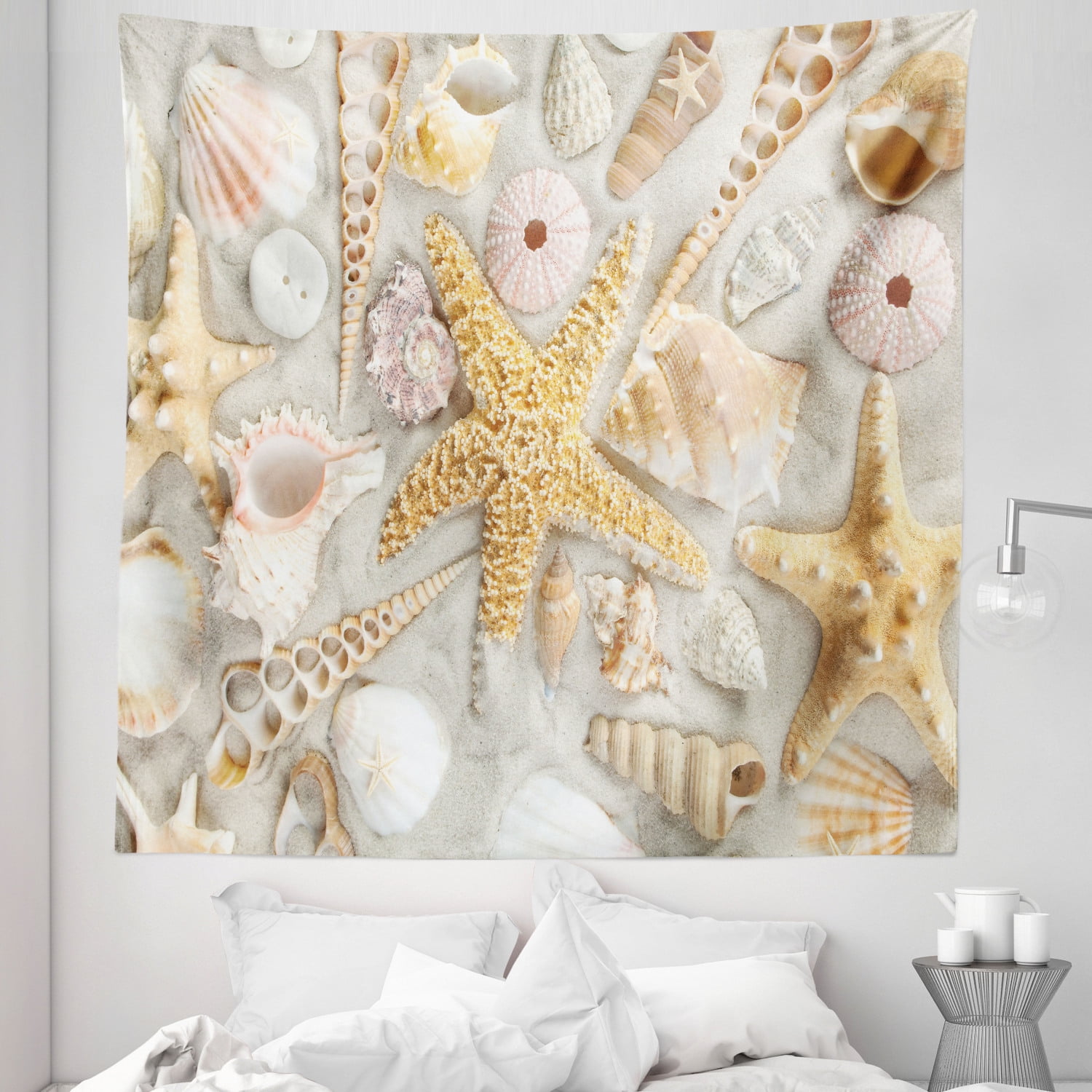 Shell Tapestry, Assorted Seashells in Sandy Beach Summer Vacation ...