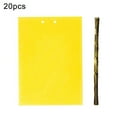 SPRING PARK 20Pcs/Set Sticky Fly Trap Paper Yellow Traps Fruit Flies ...