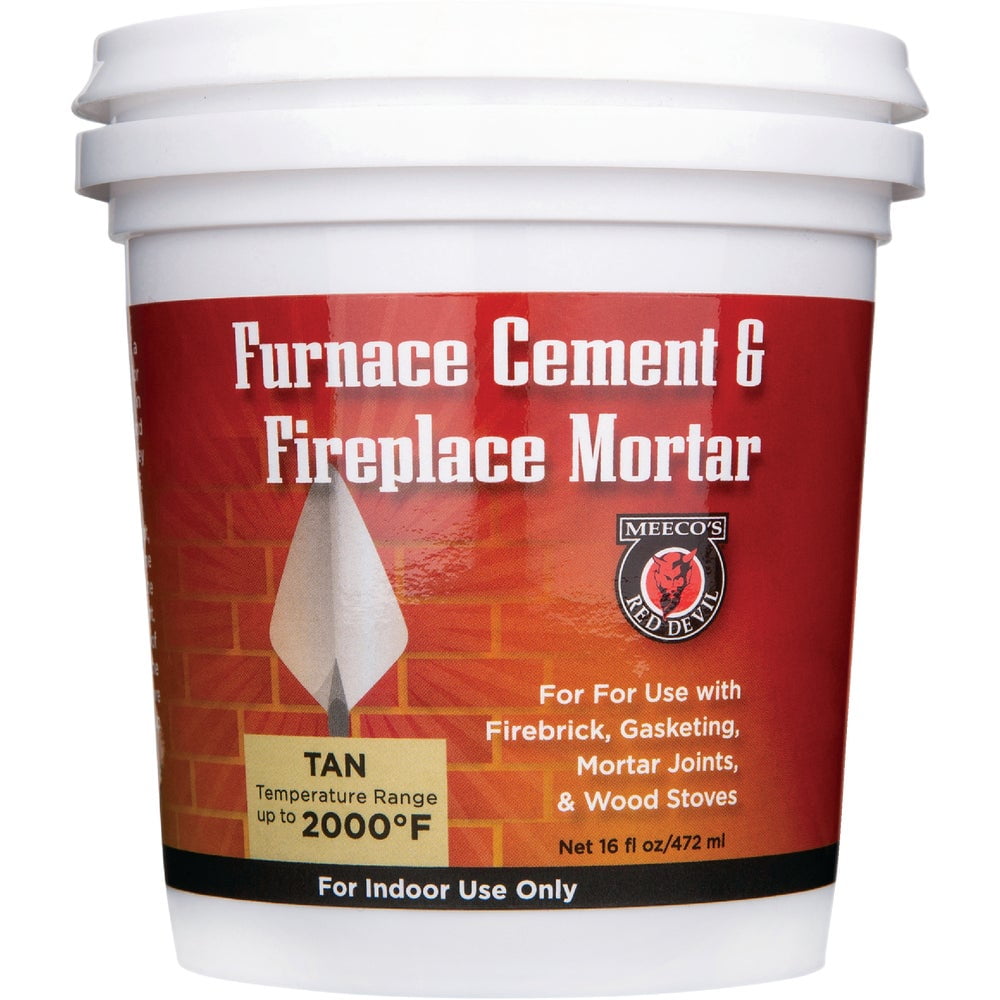 1PACK Meeco's Red Devil 1 Pt. Tan Furnace Cement & Fireplace Mortar ...