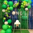 60 Pcs Navy Blue MatteLight Green Silver Latex Party Balloons with ...