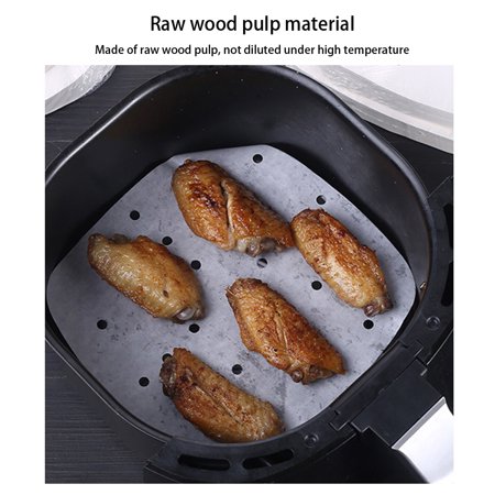 Pack of 100 Air Fryer Paper 230°C Heats Resistant Baking Oil-absorbing ...