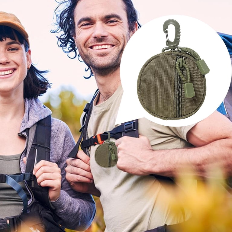 Small Coin Purse Round Multifunctional Portable Coin Wallet Cash Holder ...