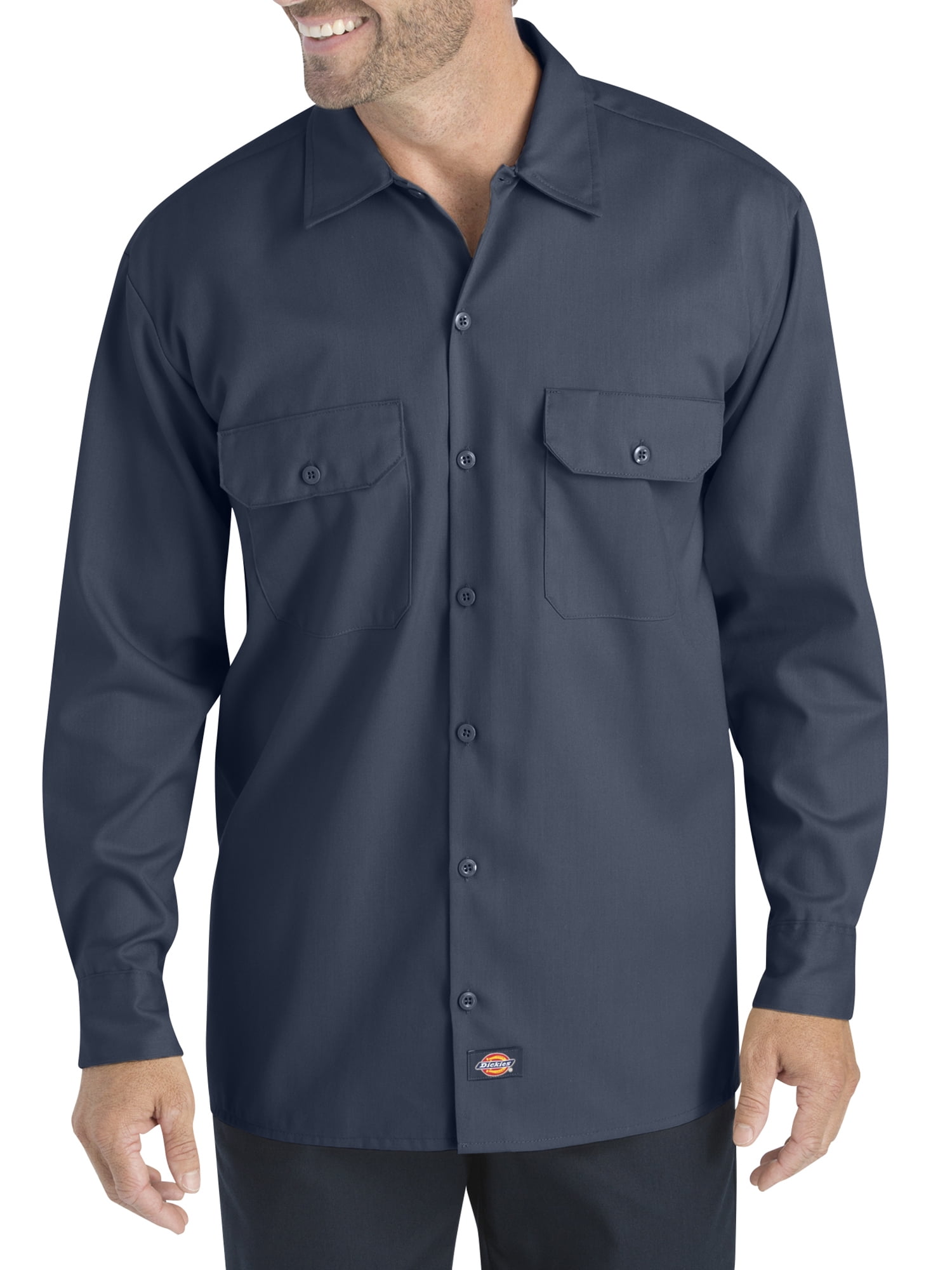 Dickies Mens And Big Mens Long Sleeve Flex Twill Shirt