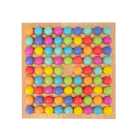 jovati Wooden Go Games Set Dots Beads Board Games Toy Rainbow Clip ...