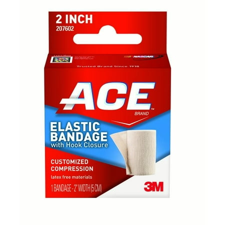 ACE Elastic Bandage 2 Inch X 5 Yard Standard Compression Single Hook ...