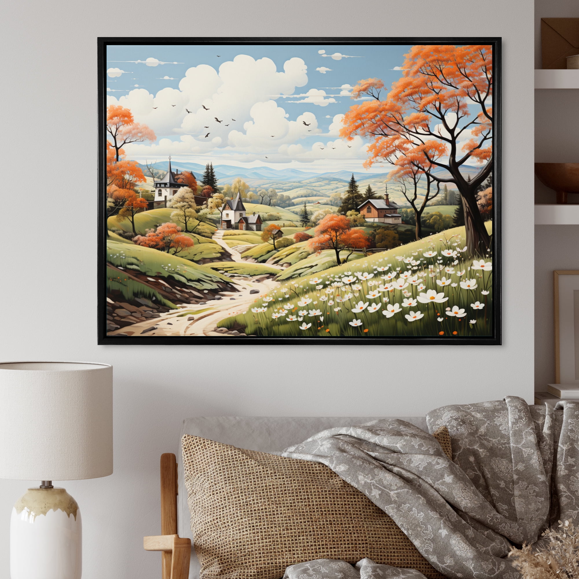 Click here for Designart Countryside Oversized Framed Wall Art De... prices